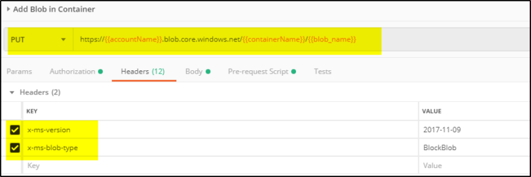 How To Use Azure Blob Storage Service Rest Api Operations Using Postman