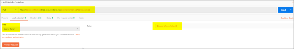 How to use Azure blob storage service REST API operations using POSTMAN ...