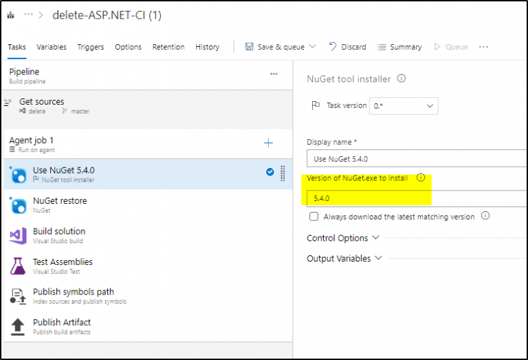 Error thrown while building code using azure pipeline – A Turning Point