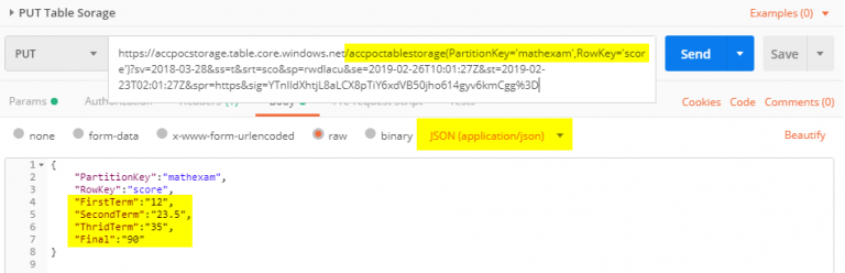 Azure table storage service REST API operations using POSTMAN – A ...